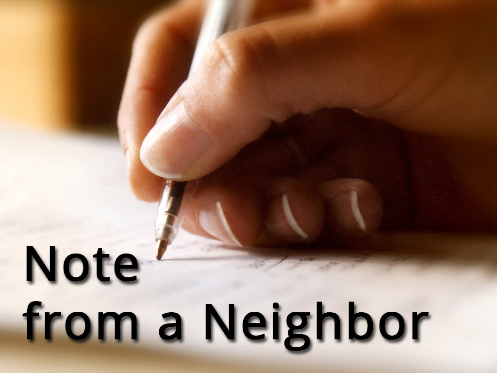 Note from a Neighbor - Holy Family Episcopal Church