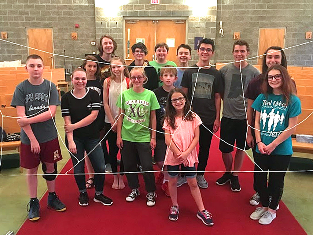 Youth Group Teambuilding: Spider Web - Holy Family Episcopal Church